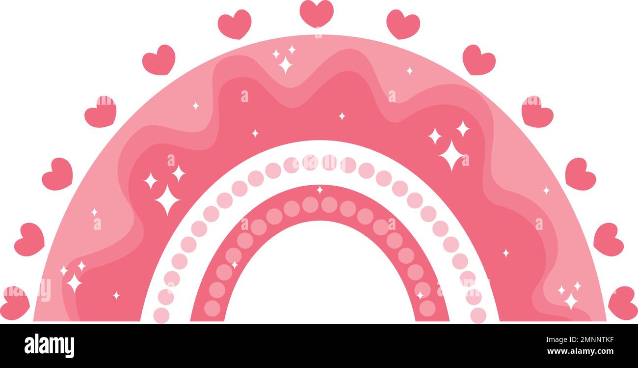 hearts rainbow design Stock Vector Image & Art - Alamy