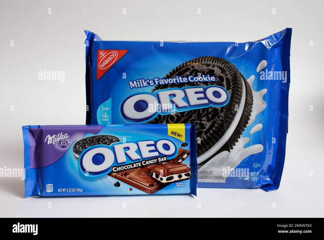 In this Tuesday, Nov. 28, 2017 photo products from the Mondelez ...