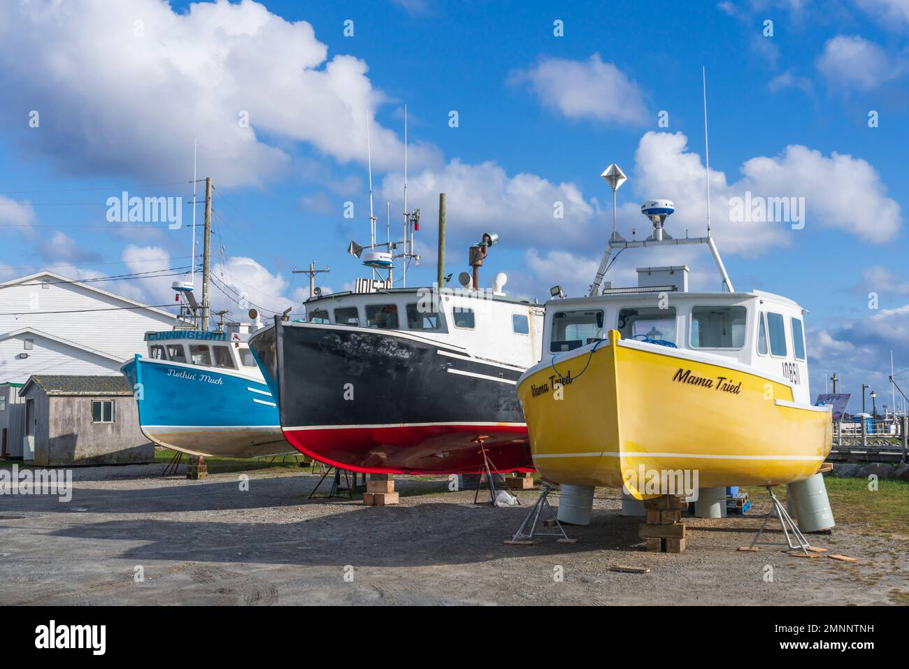 Fishing boats in Clark's Harbour, Nova Scotia, Canada Stock Photo - Alamy
