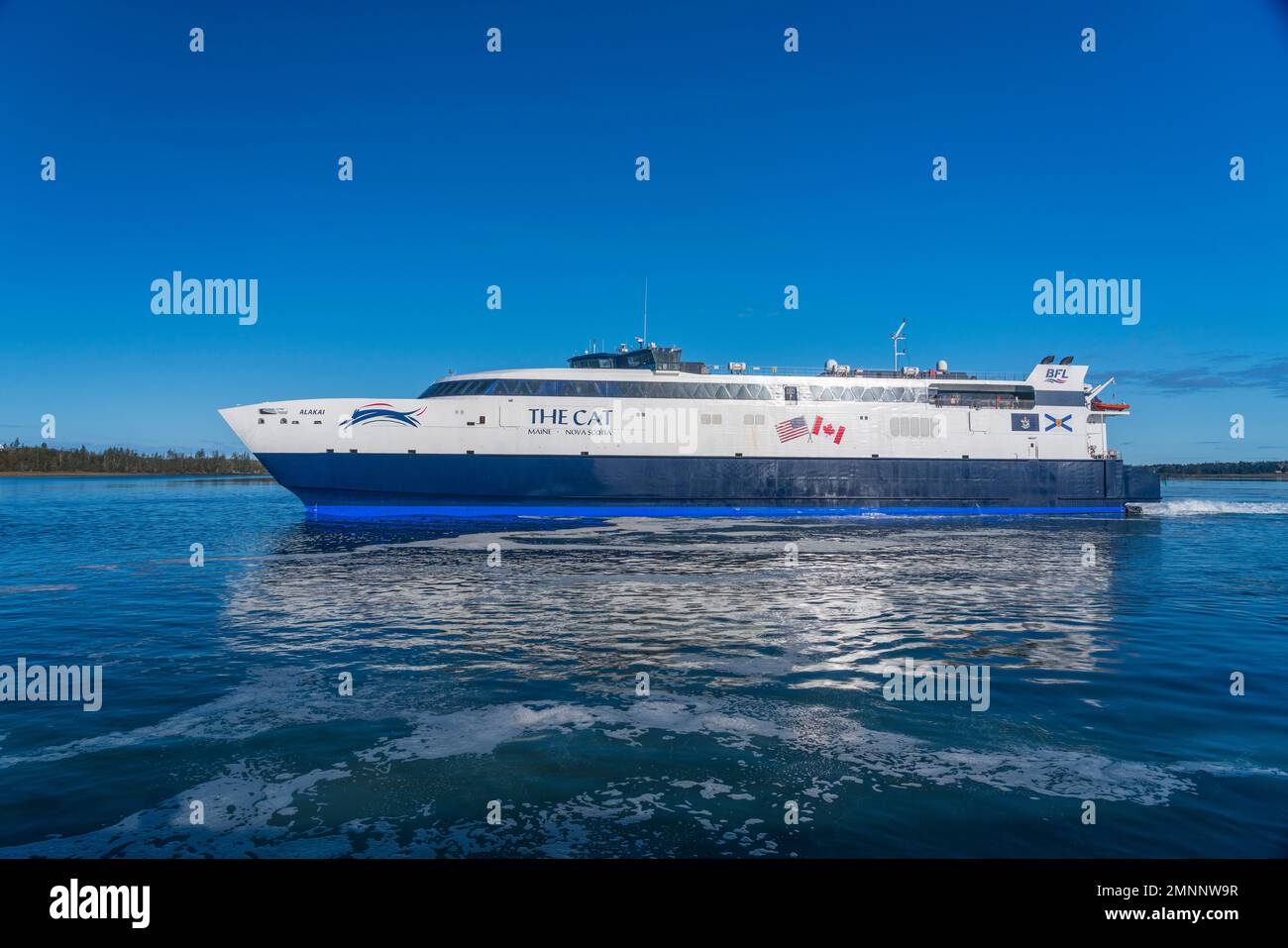 The marine ferry The Cat in Yarmouth, Nova Scotia, Canada Stock Photo ...
