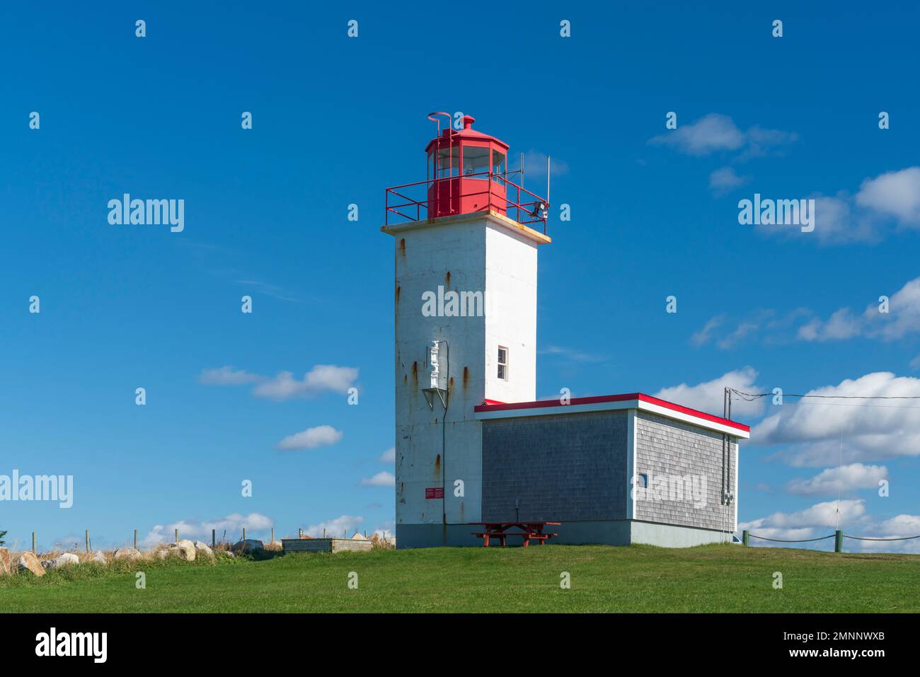 The lighthouse at Cape St. Mary, Nova Scotia, Canada Stock Photo - Alamy