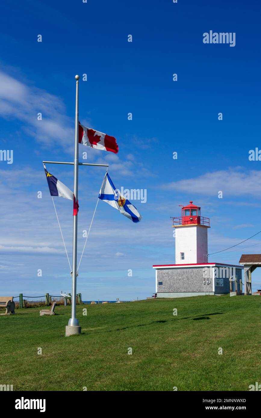 The lighthouse at Cape St. Mary, Nova Scotia, Canada Stock Photo - Alamy