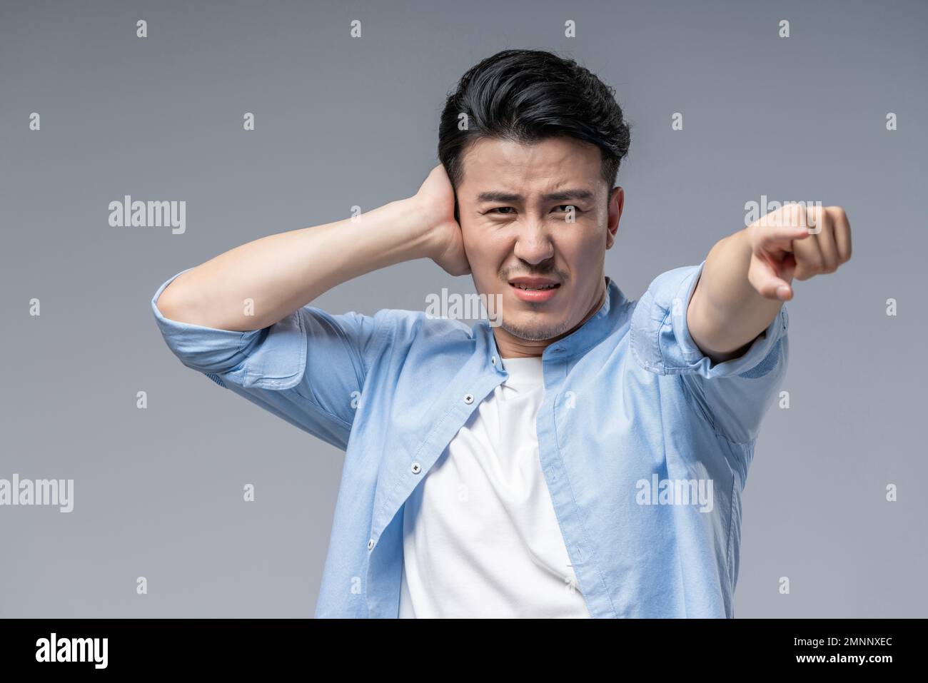 Take the young man Stock Photo - Alamy