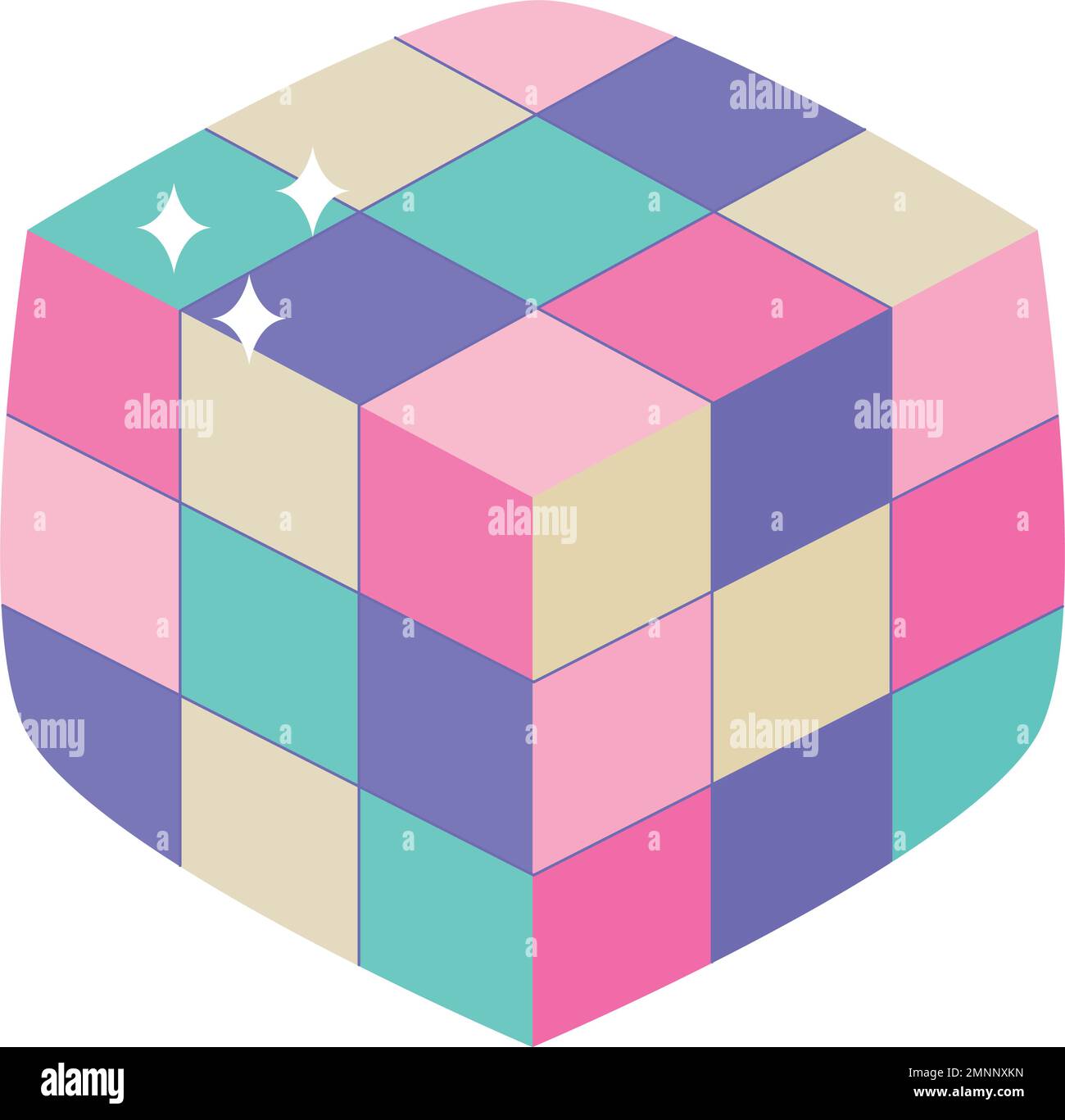 bright rubik cube Stock Vector Image & Art - Alamy