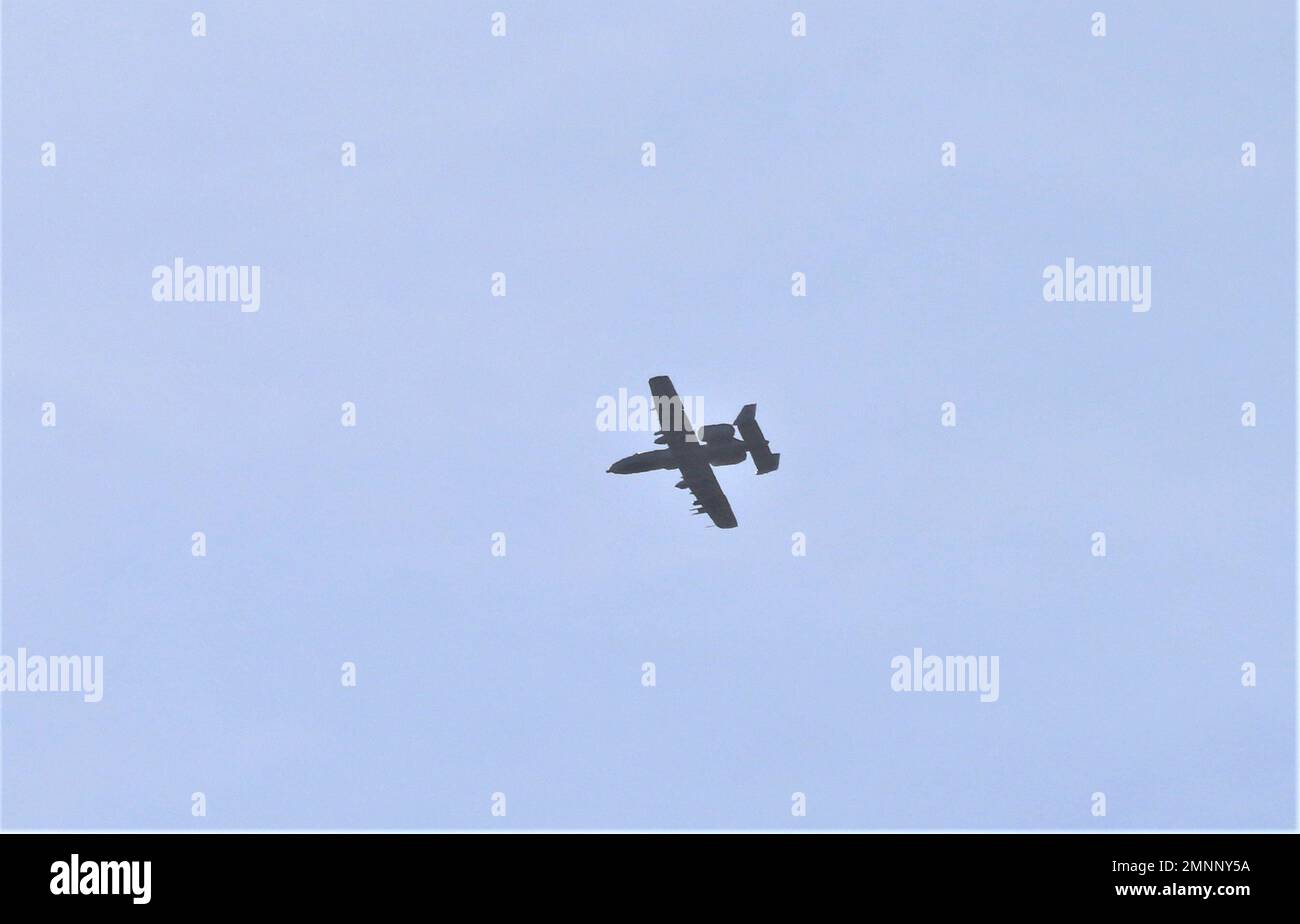 An Air Force pilot guides an A-10C Thunderbolt II aircraft over the ...