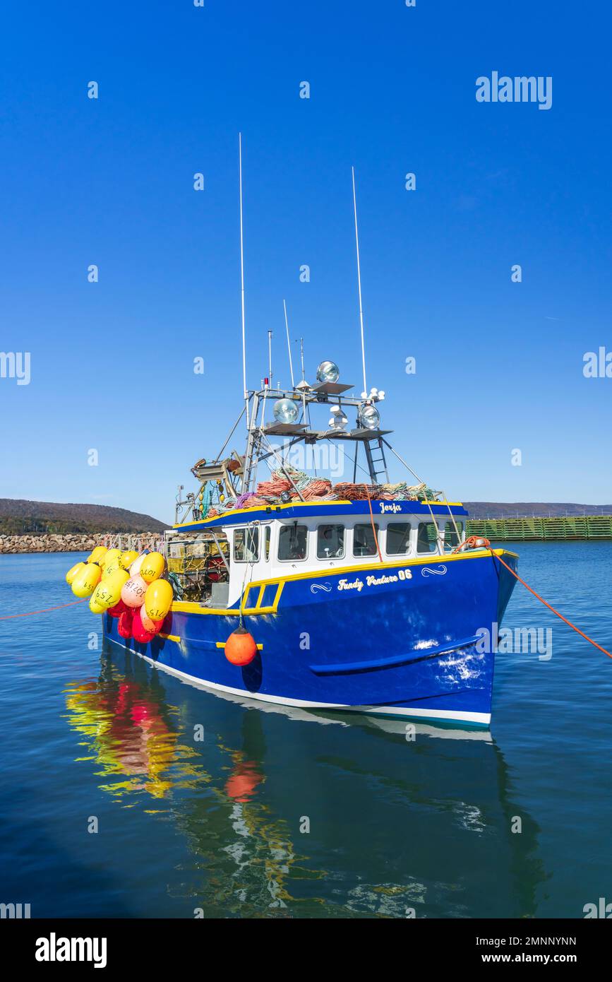 Fishing boats preparing for opening of the fishing season on the docks ...