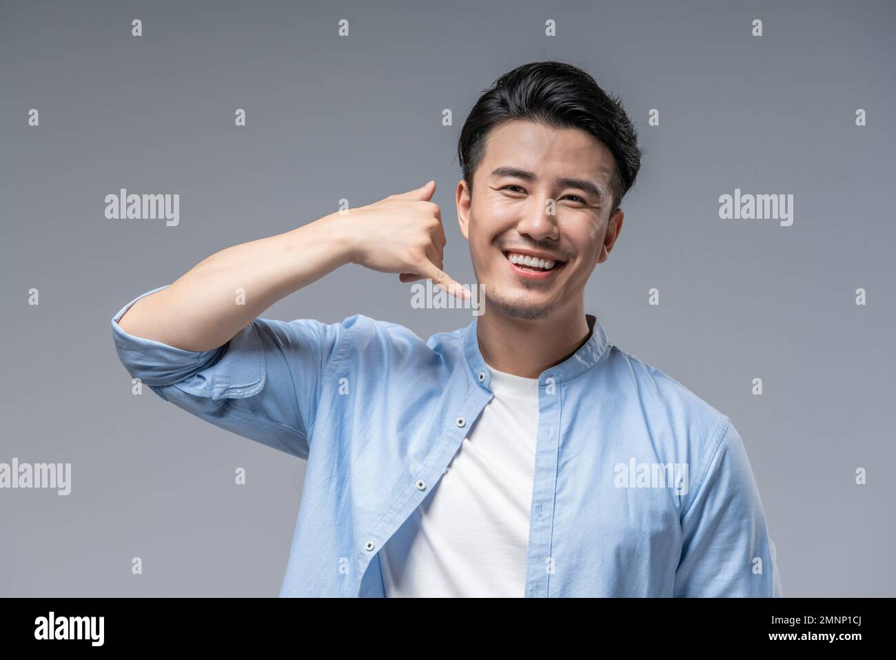 Take the young man Stock Photo - Alamy