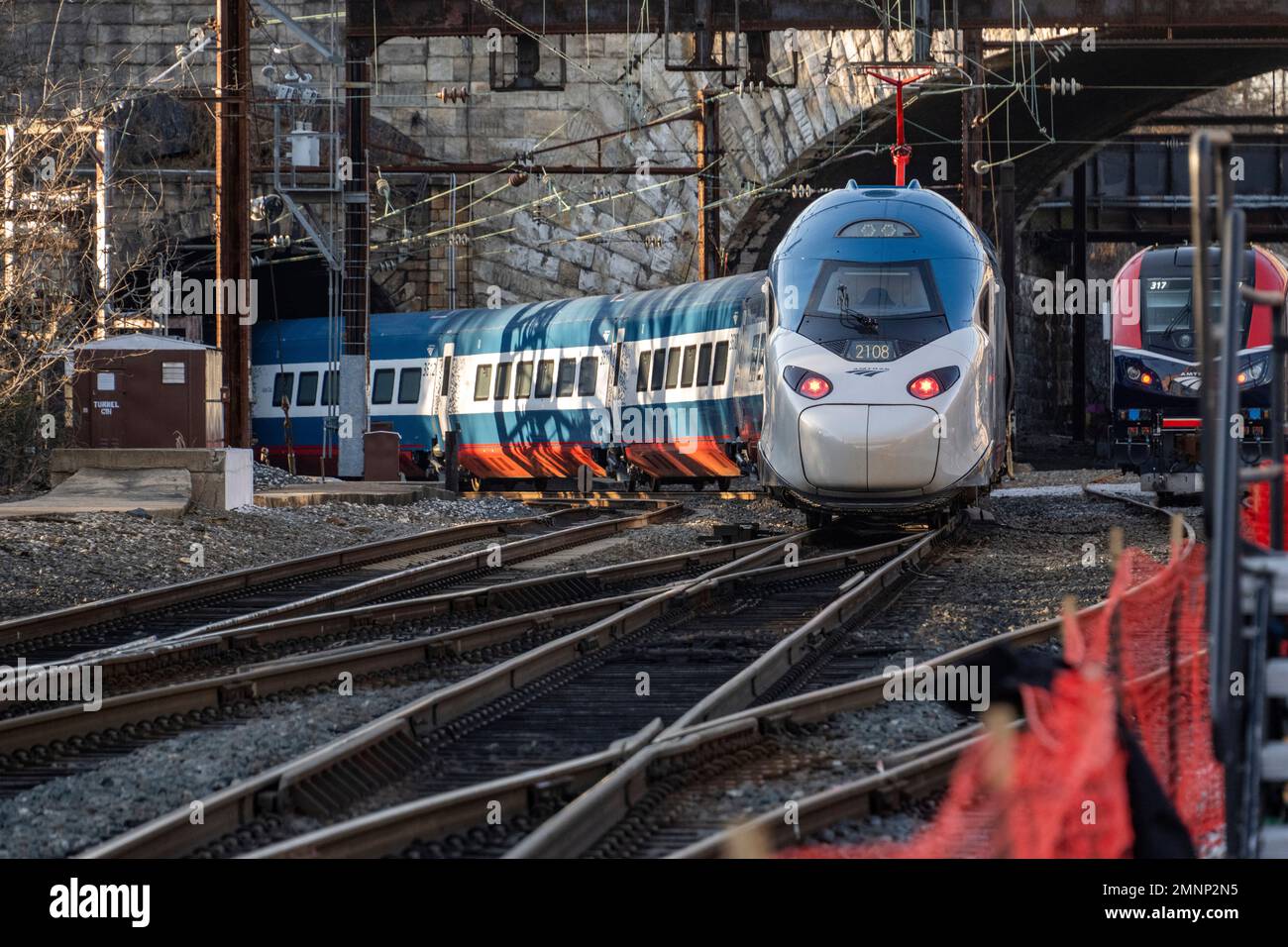 An Amtrak Acela train goes through the 150 year-old Baltimore and ...