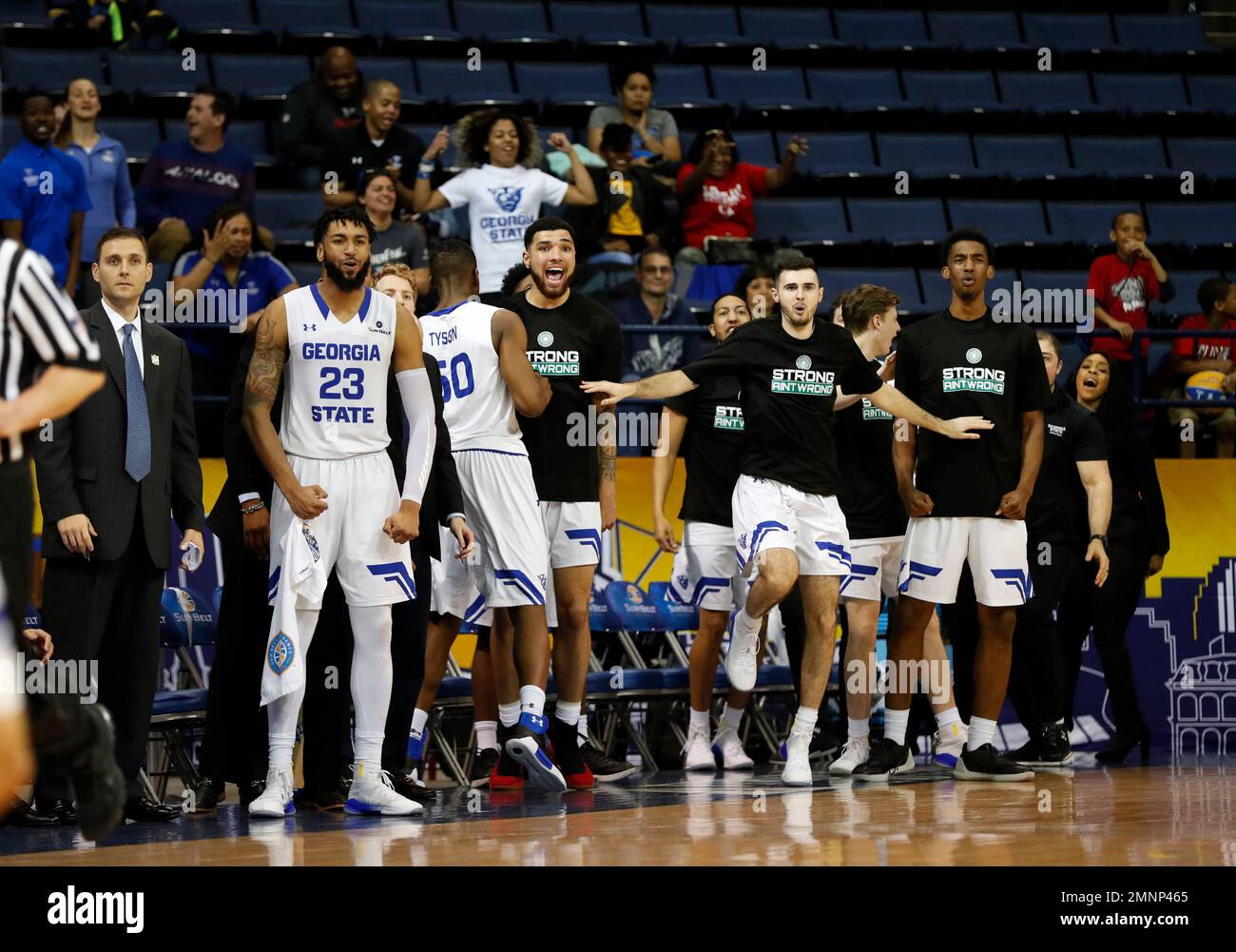 Georgia State reacts in the second half of the the Sun Belt Conference ...