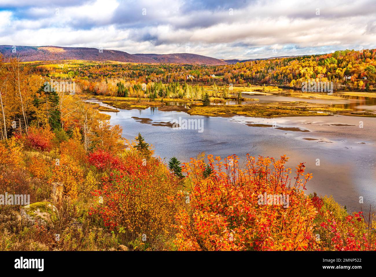Fall foliage color along the Cabot Trail, Cape Brreton Island, Nova ...