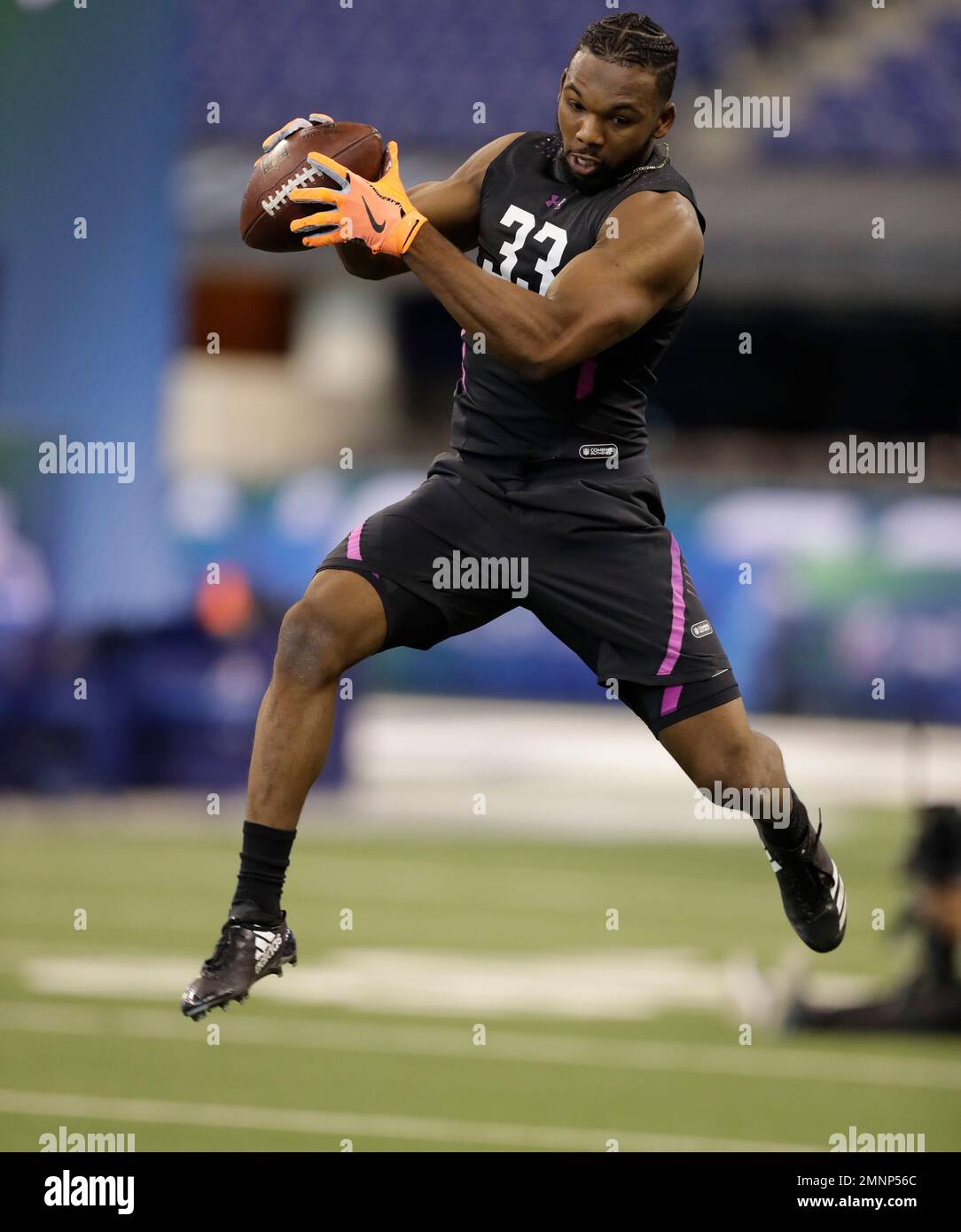 North Carolina defensive back M J Stewart runs a drill during the NFL ...