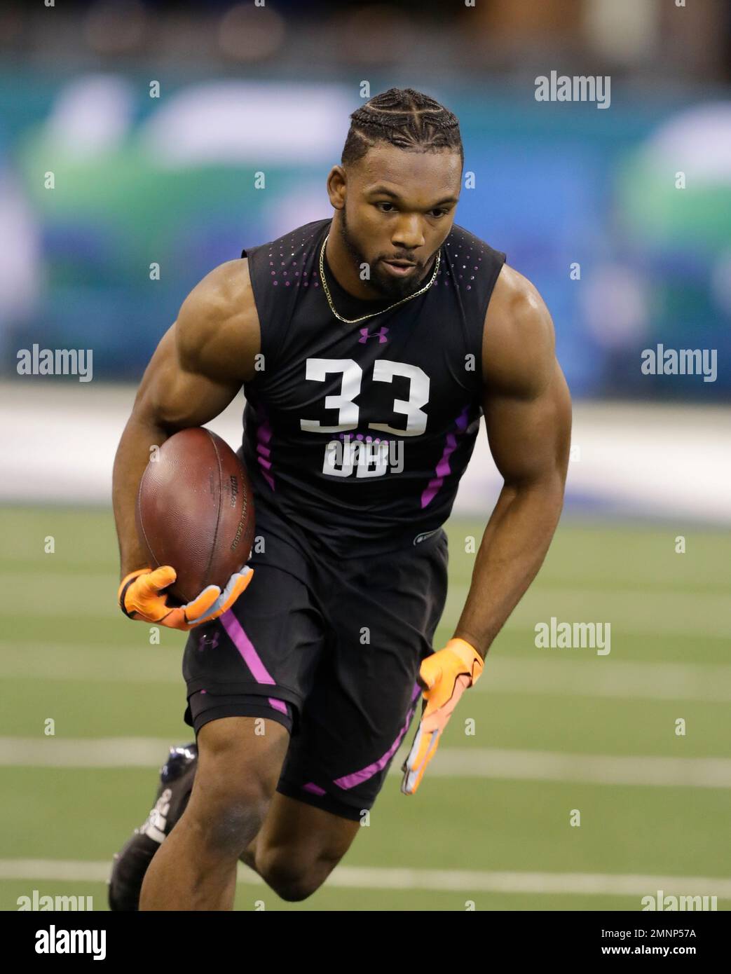 North Carolina defensive back M J Stewart runs a drill during the NFL ...