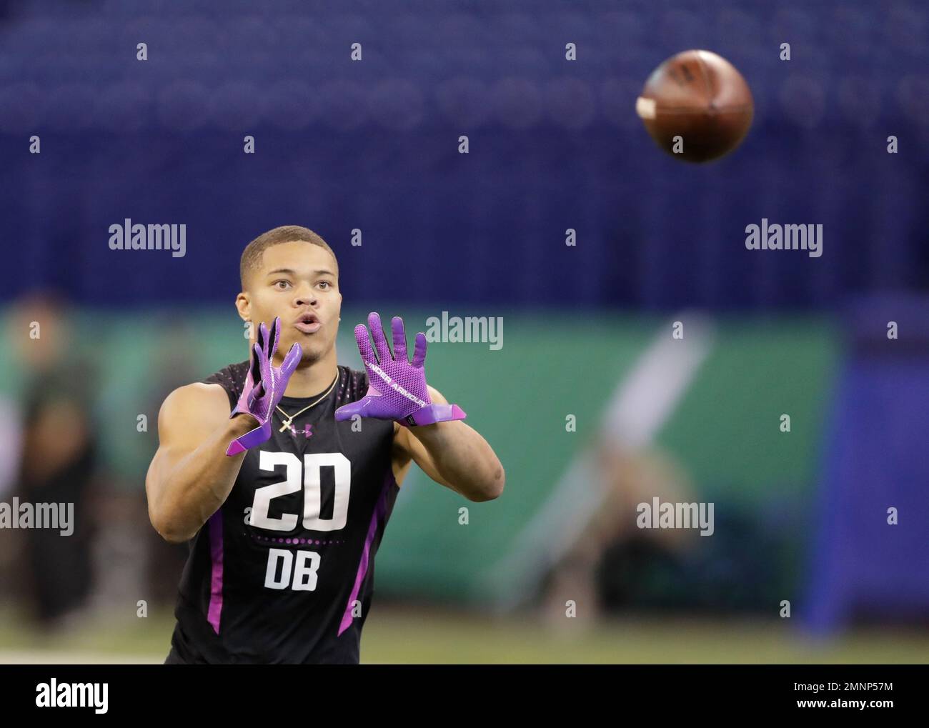 Weber State defensive back Taron Johnson runs a drill during the NFL ...