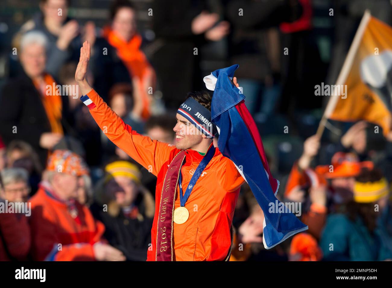 New world champion Patrick Roest of The Netherlands celebrates after ...
