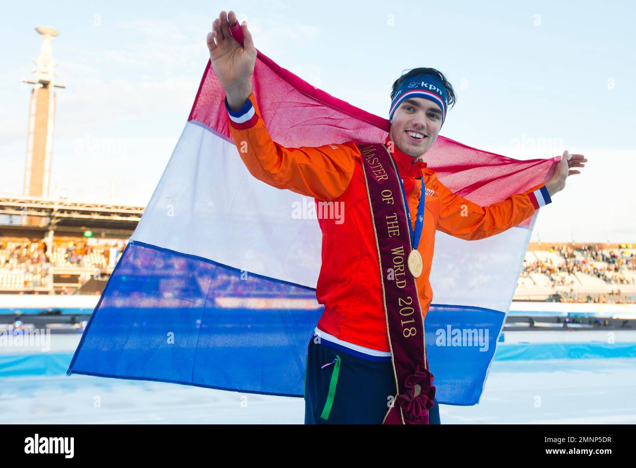 New world champion Patrick Roest of The Netherlands celebrates after ...