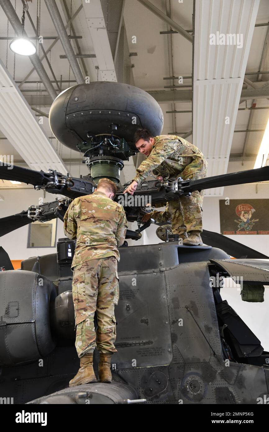 U.S. Soldiers with 1-3rd Attack Battalion (1-3 AB), 12th Combat ...