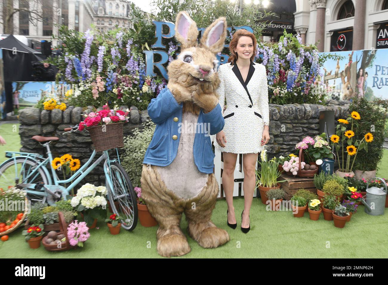 Actress Daisy Ridley poses for photographers upon arrival at the UK ...