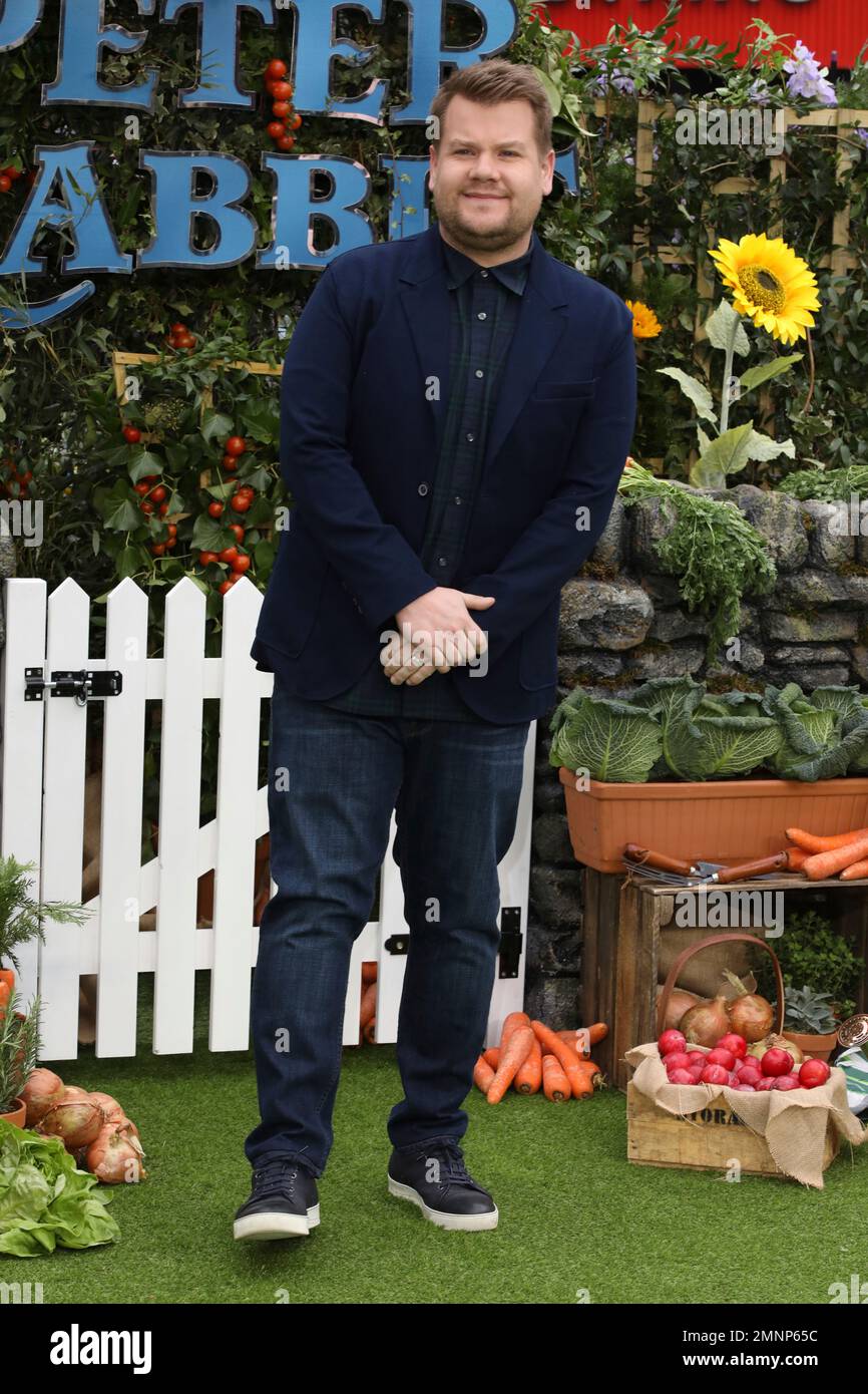 Actor James Corden poses for photographers on arrival at the premiere ...