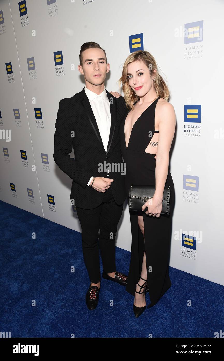 Olympian Adam Rippon, left, and Olympian Ashley Wagner seen at the 2018 ...