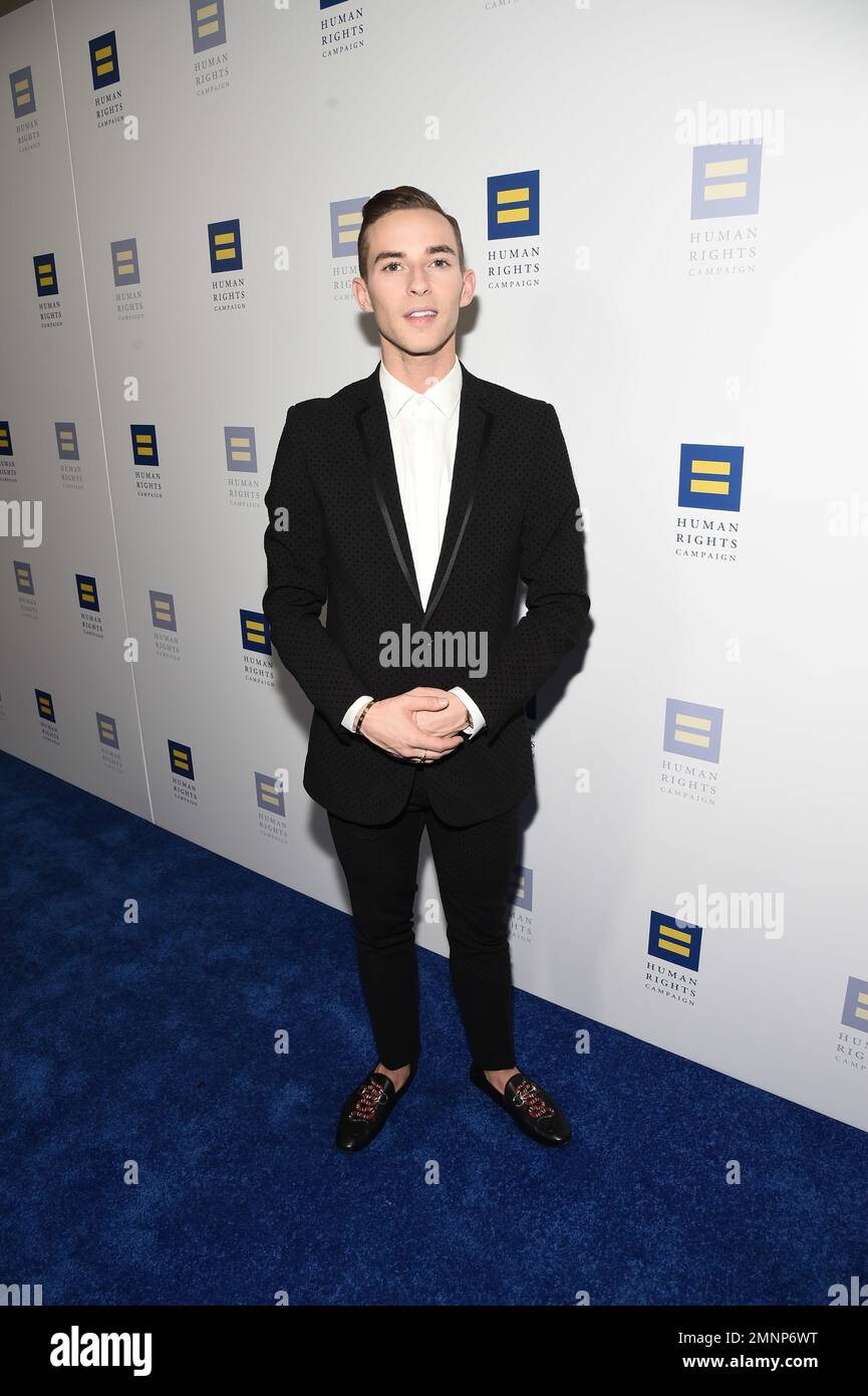 Olympian Adam Rippon seen at the 2018 Human Rights Campaign Los Angeles ...