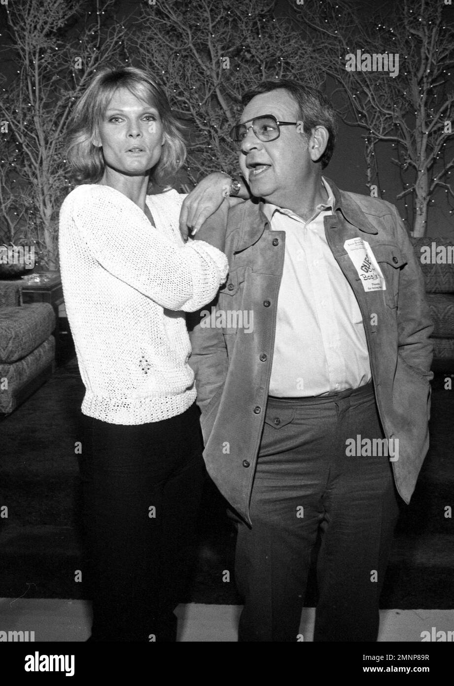 Cathy Lee Crosby and Tom Bosley at the Save Your Sports Telethon at KHJ ...