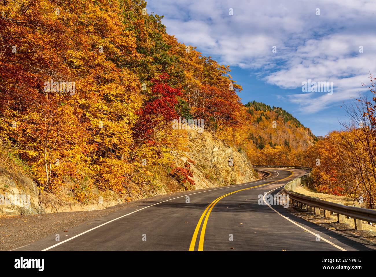 The Cabot trail and fall foliage through Cape Breton Highlands National ...