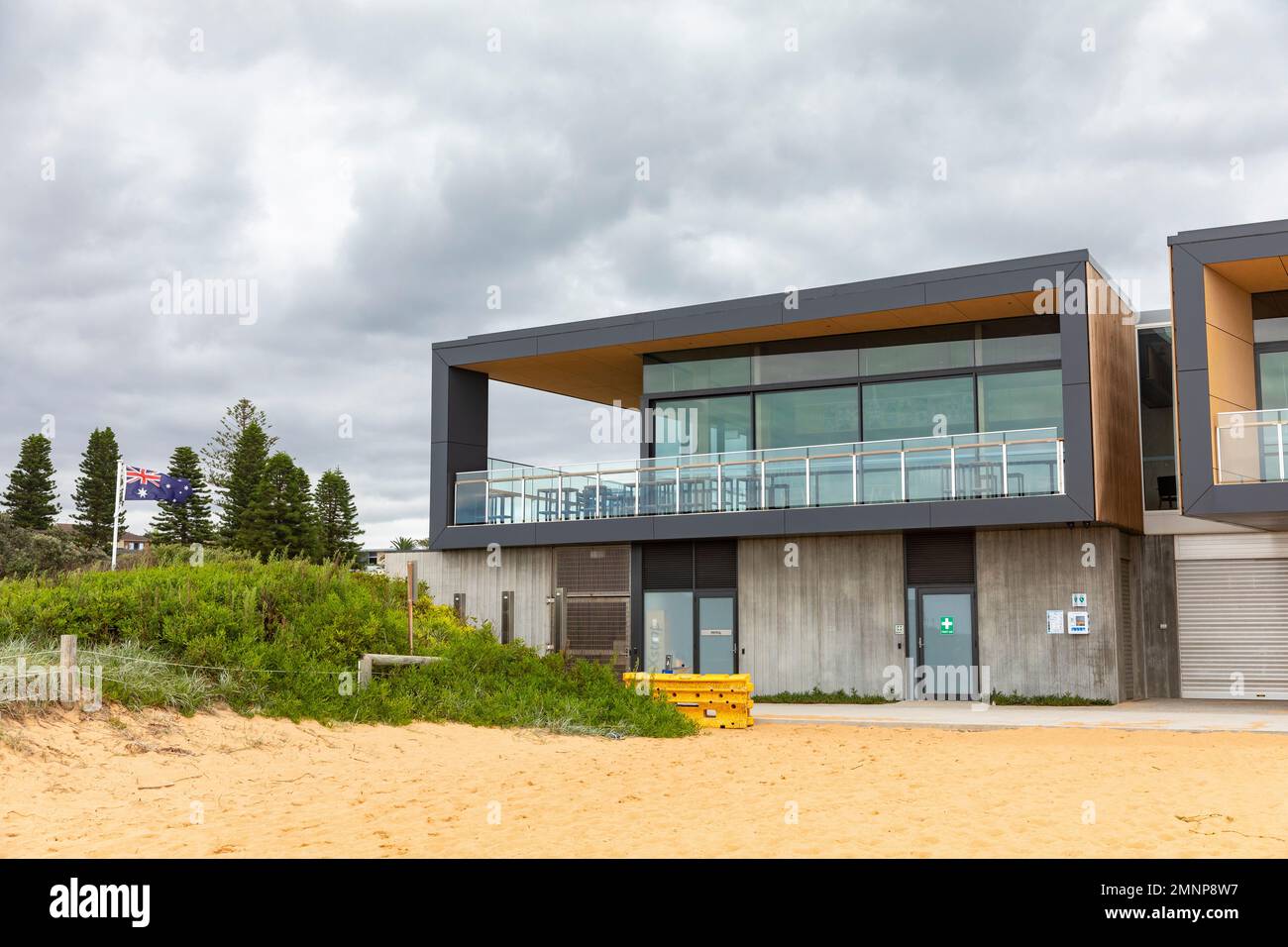 Surf Life saving club, Mona Vale surf club building viewed from the ...