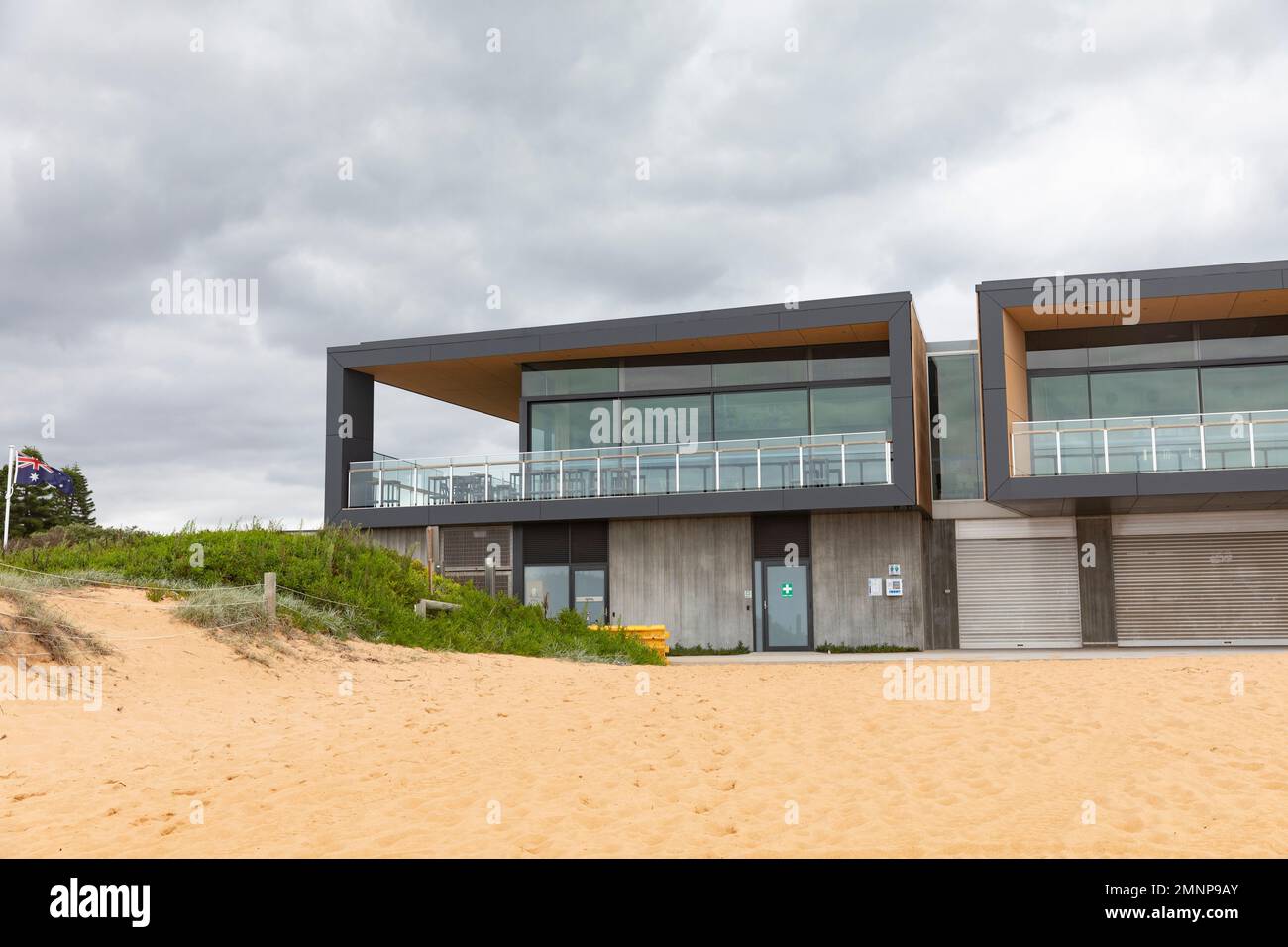 Surf Life saving club, Mona Vale surf club building viewed from the ...