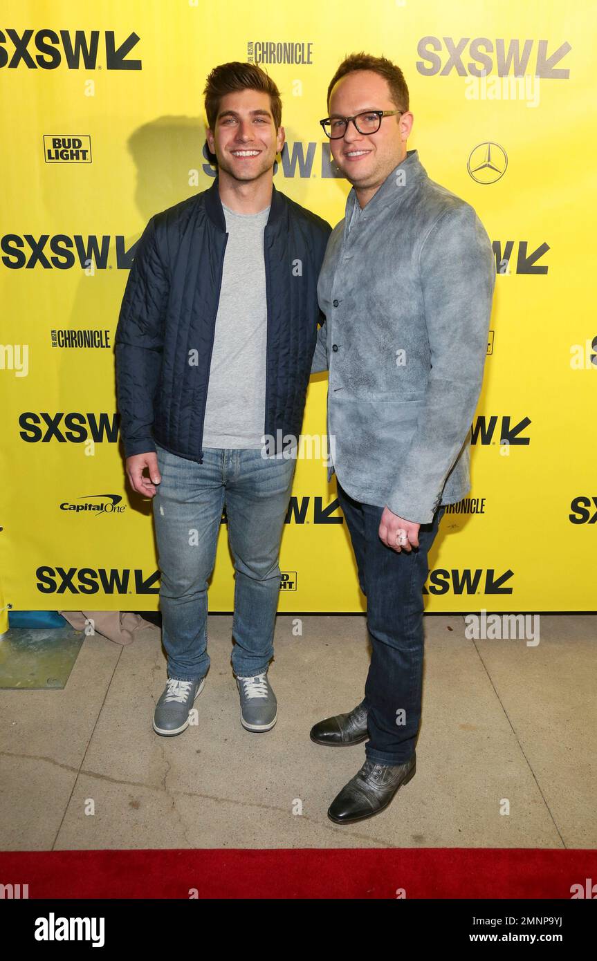 Producers David Bernon, left, and Sam Slater arrive for the world ...
