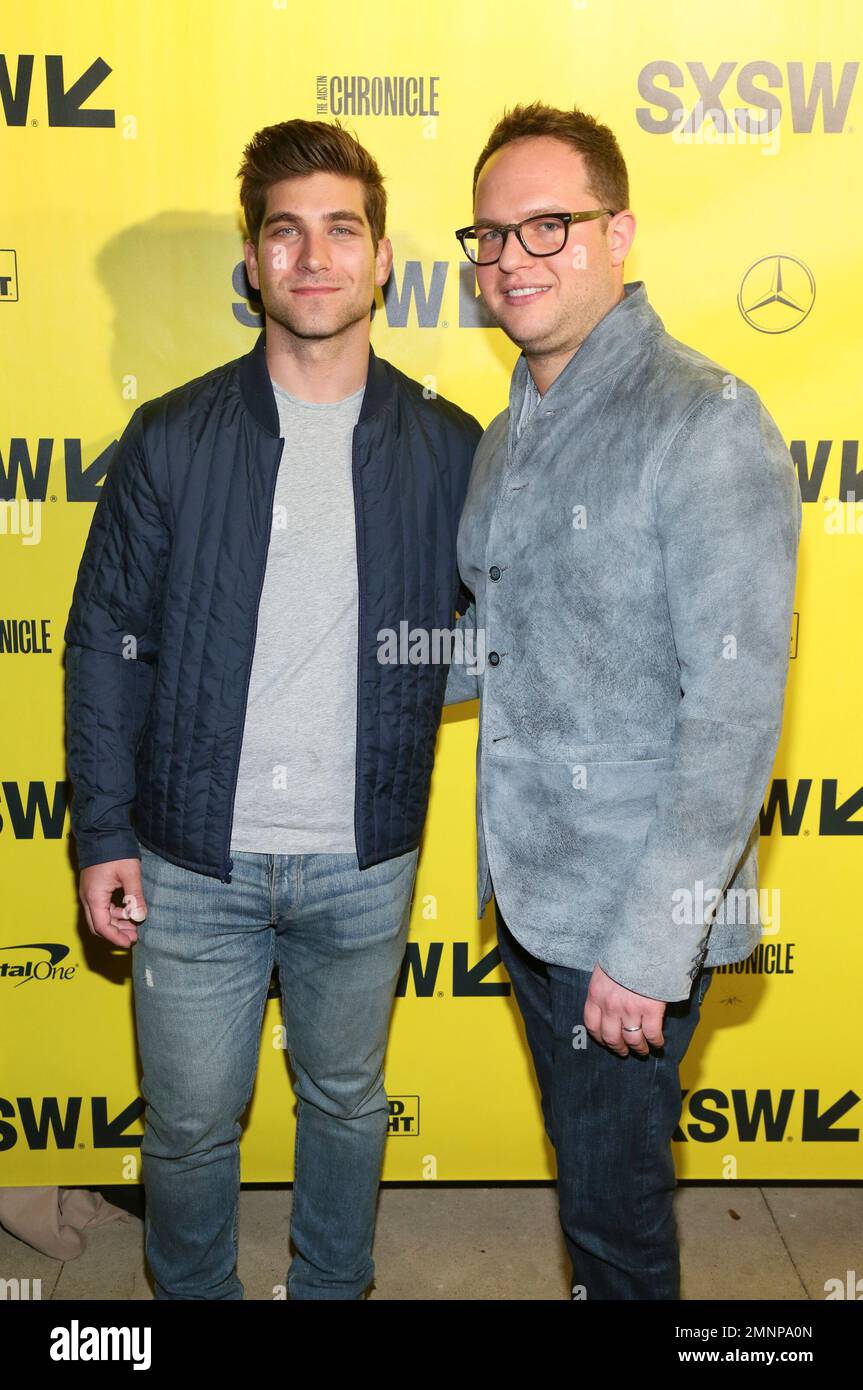 Producers David Bernon, left, and Sam Slater arrive for the world ...