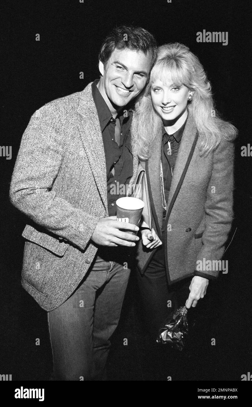 Morgan Fairchild and Josh Taylor at the Save Your Sports Telethon at ...