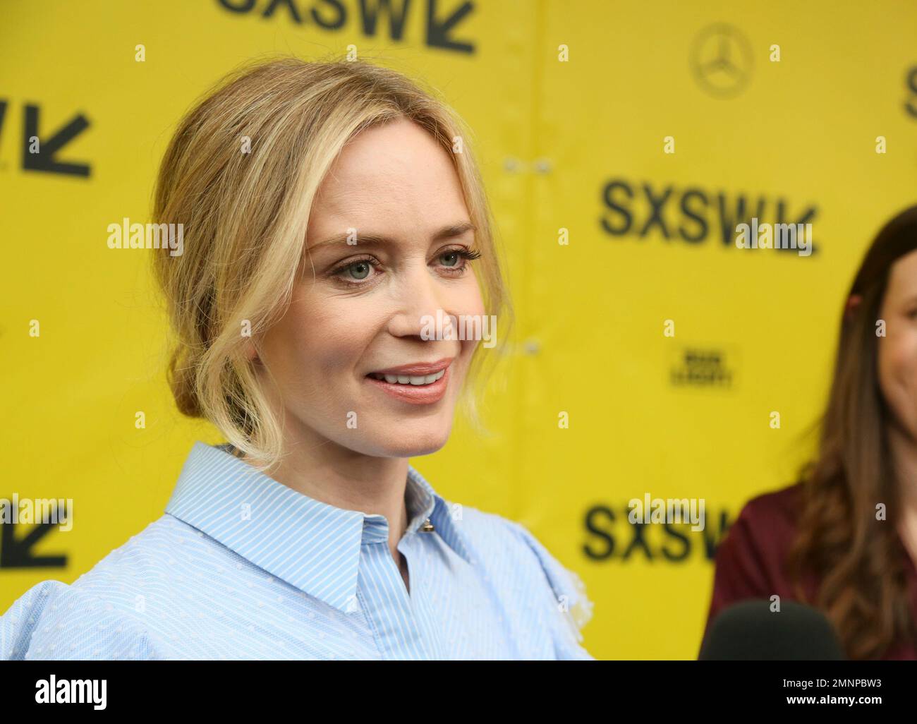 Emily Blunt arrives for the world premiere of "A Quiet Place" during ...