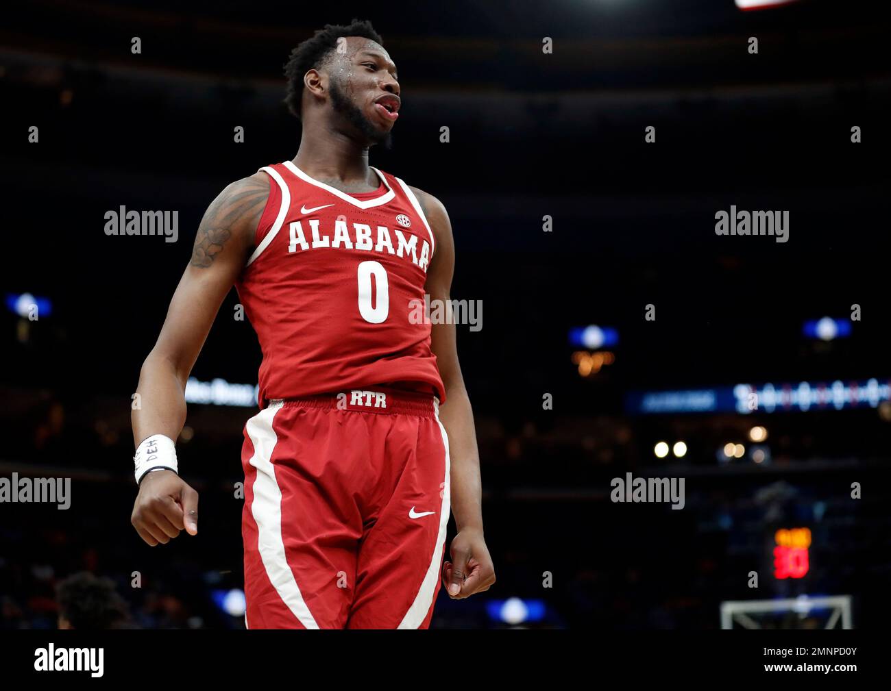Alabama's Donta Hall celebrates during the second half in an NCAA ...