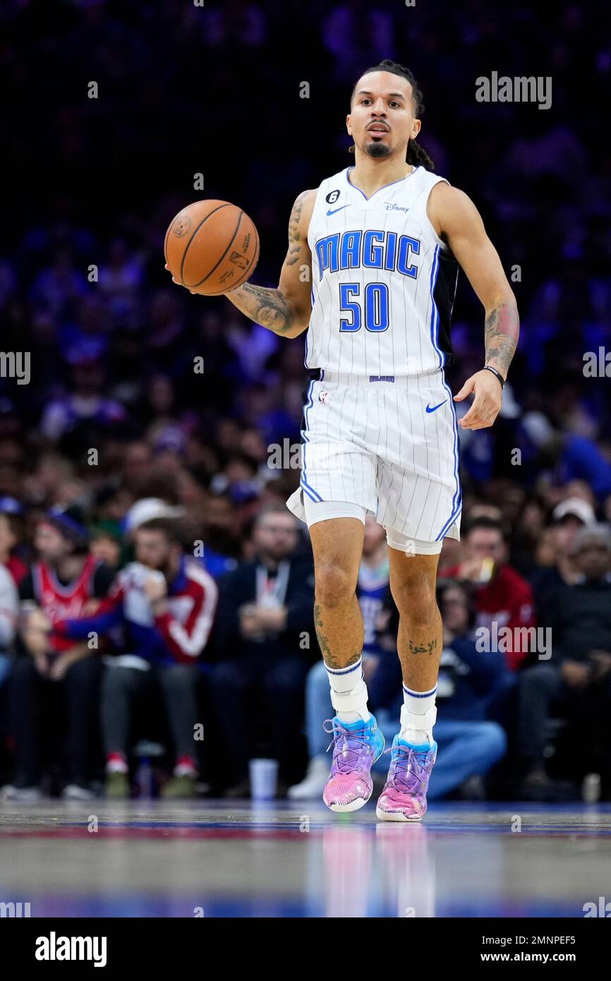 Orlando Magic's Cole Anthony plays during an NBA basketball game ...