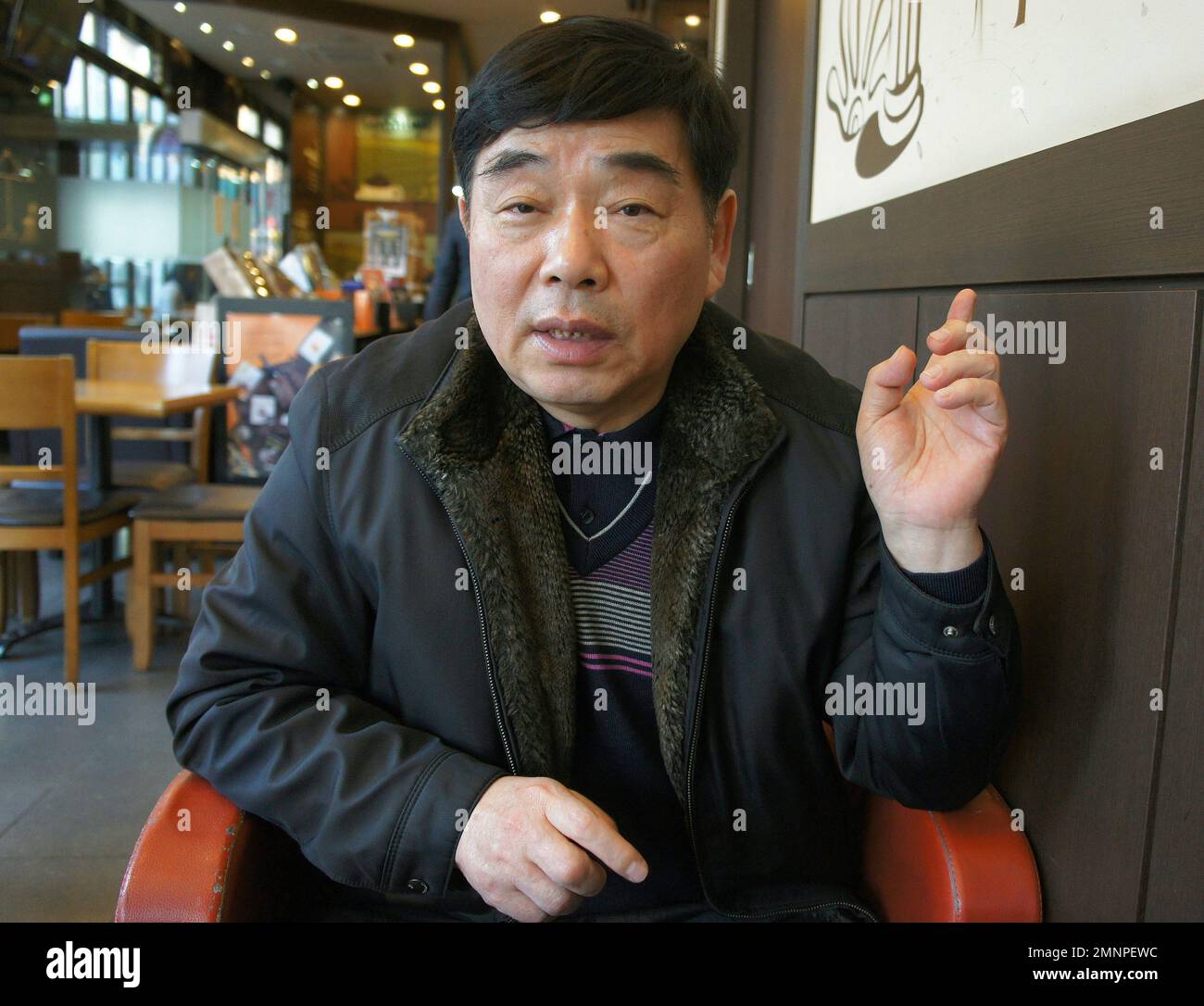 In this Jan. 29, 2018, photo, Kim Paolo speaks during an interview in Bucheon, South Korea. When ...