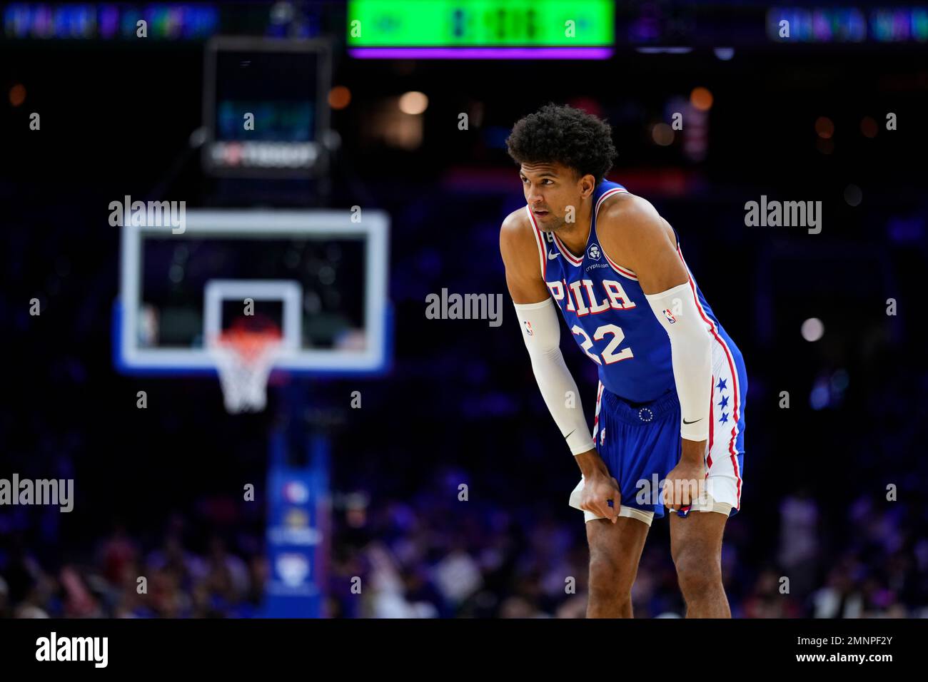 Philadelphia 76ers' Matisse Thybulle plays during an NBA basketball ...