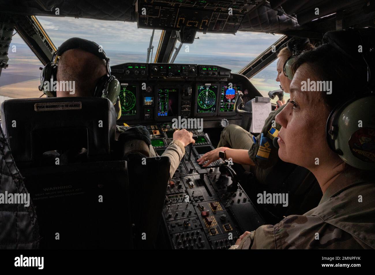 Chief Master Sergeant of the Air Force JoAnne S. Bass flies with the ...