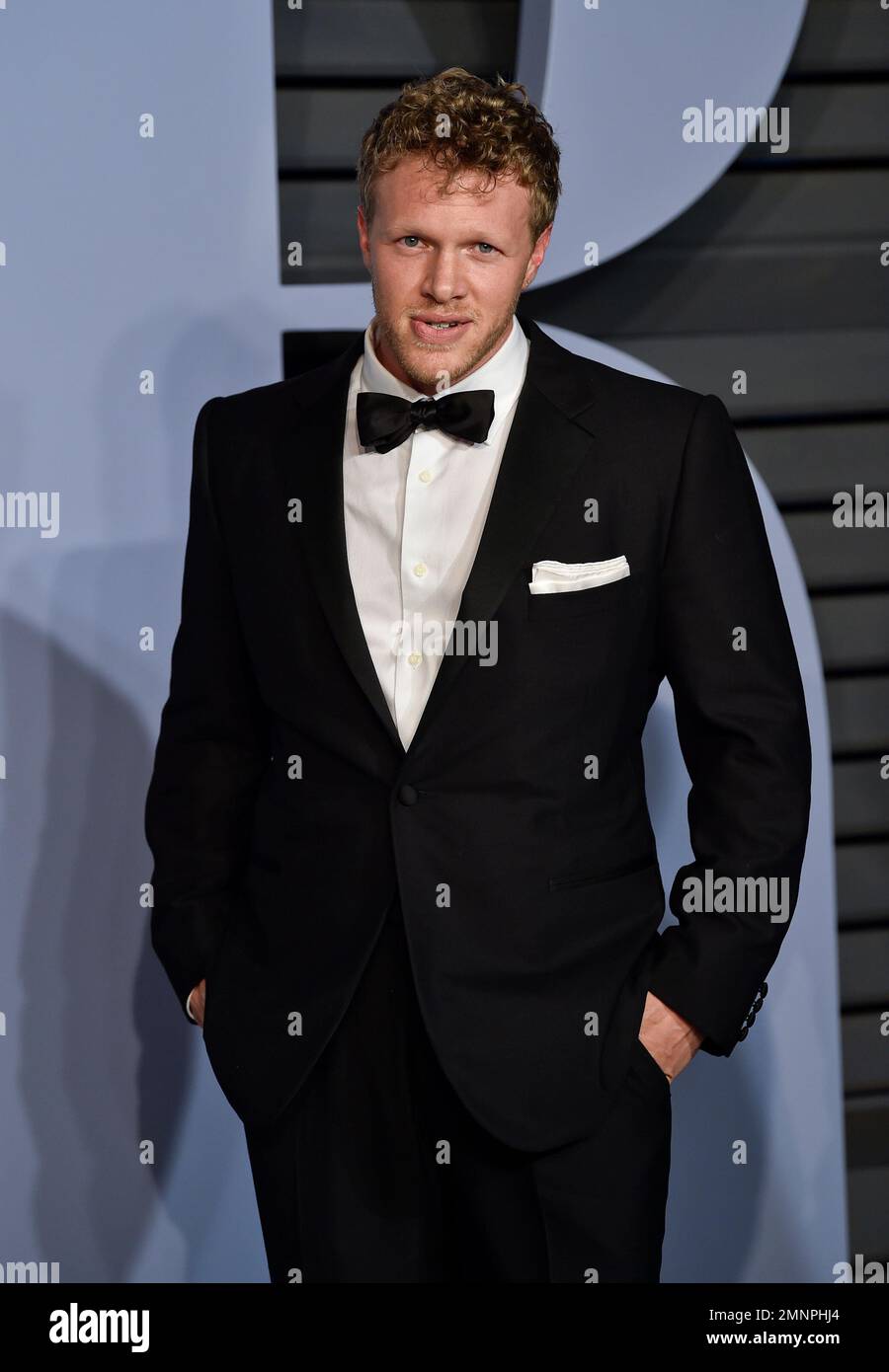 Actor Sebastian Bear-McClard arrives at the Vanity Fair Oscar Party on ...