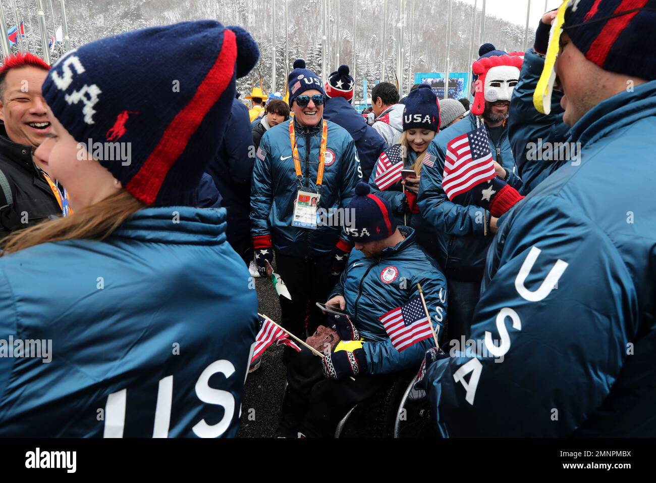 United State's Paralympics team members prepare to take part in the ...