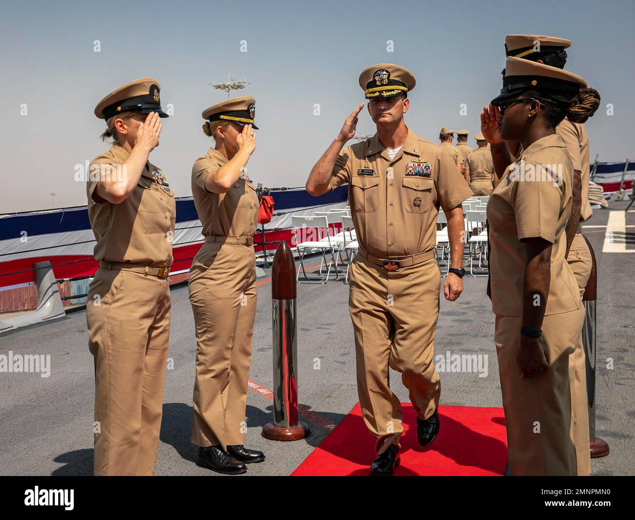 221005-N-UL352-1180 HAMAD PORT, Qatar (Oct. 5, 2022) Cmdr. Adam Stein ...