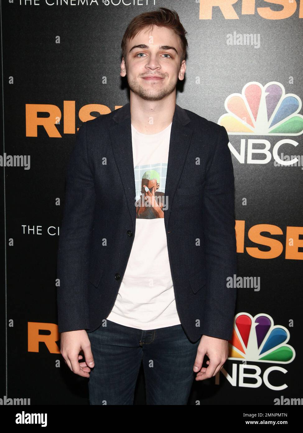 Sean Grandillo attends the premiere of NBC's "Rise" at The Landmark at ...
