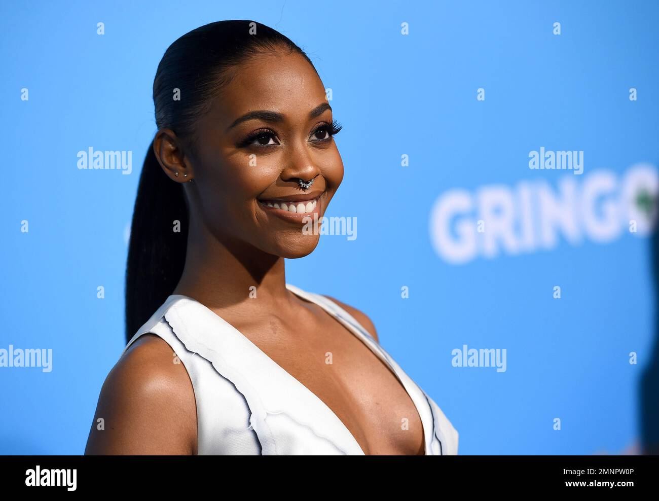 Nafessa Williams arrives at the Los Angeles premiere of "Gringo" at ...