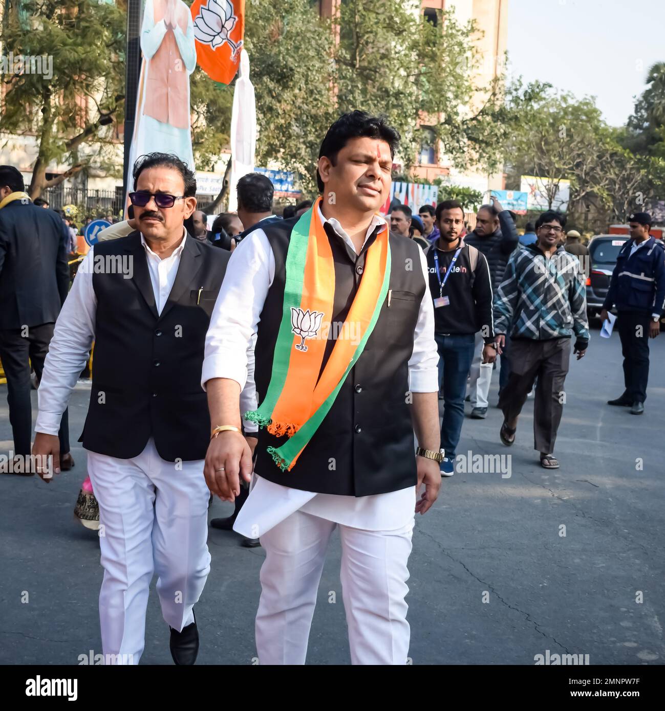 New Delhi, India - January 16 2023 – Thousands of people collected ...