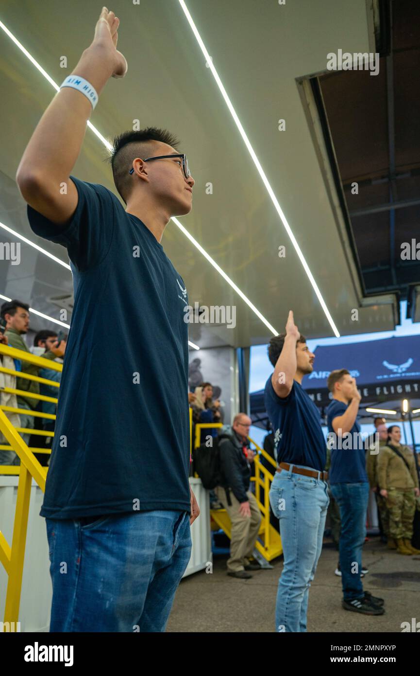 Members of the delayed entry program (DEP) were sworn into the Air ...