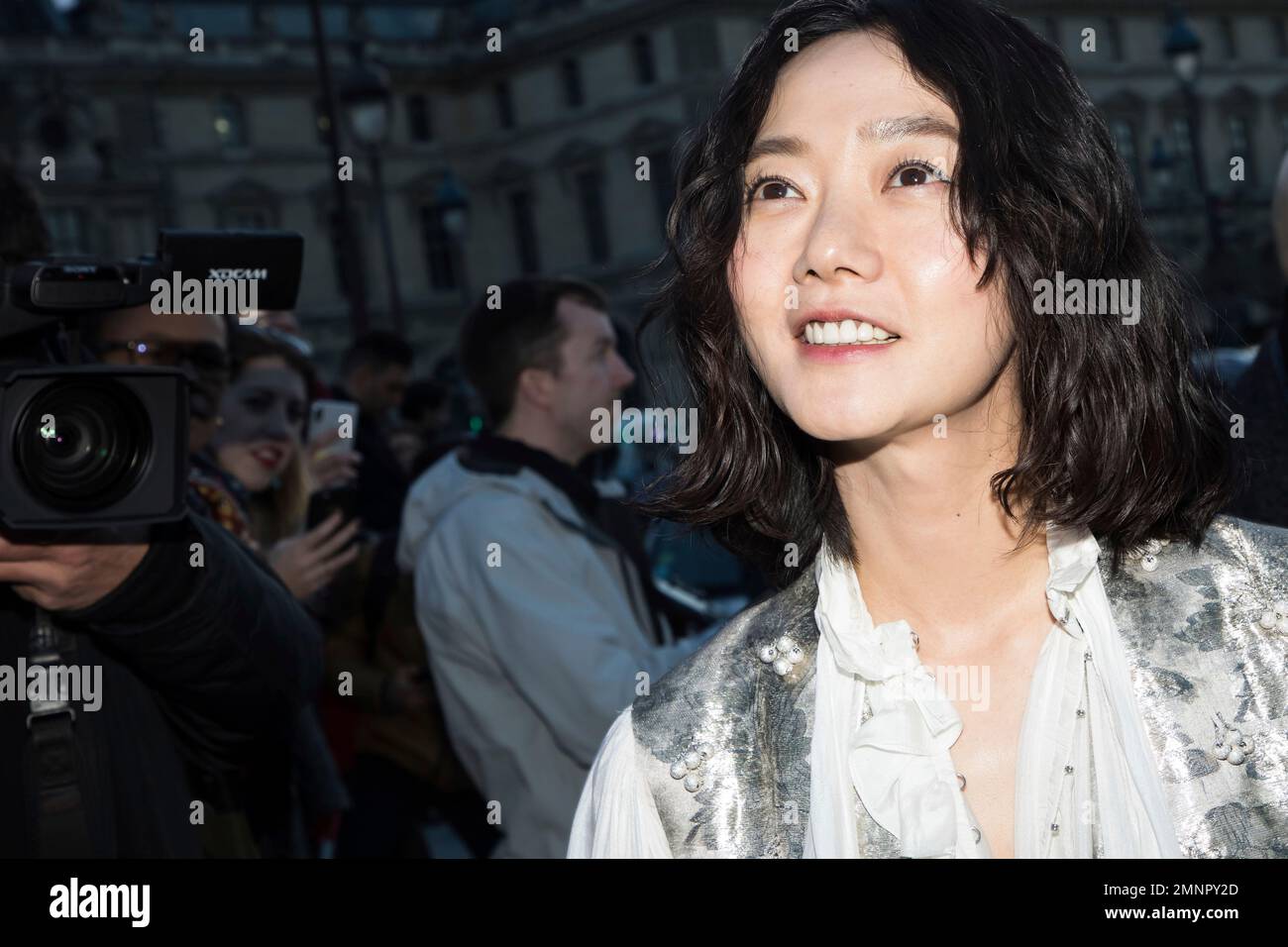 Bae Doona arrives at the Louis Vuitton ready-to-wear fall/winter 2018/ ...