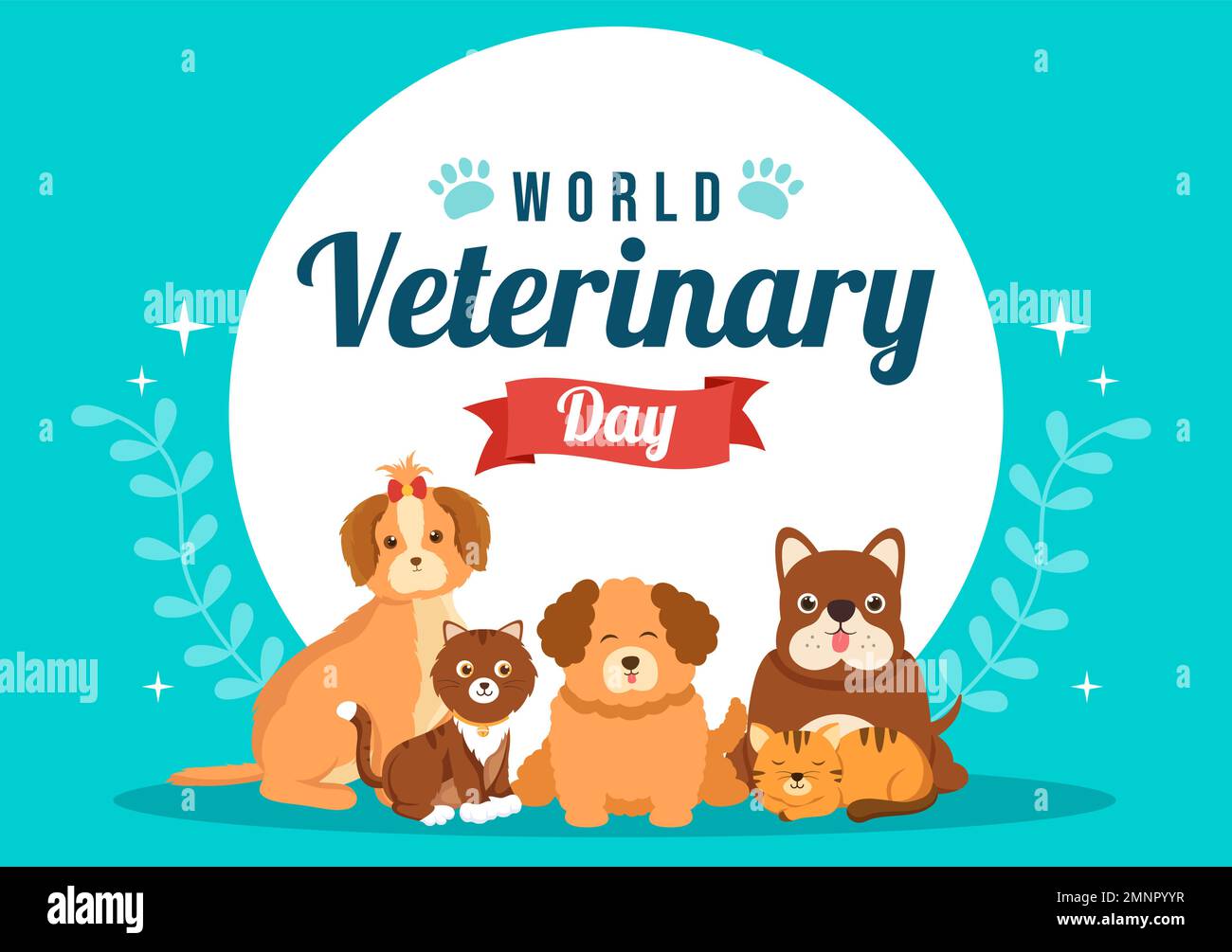 World Veterinary Day on April 29 Illustration with Doctor and Cute ...