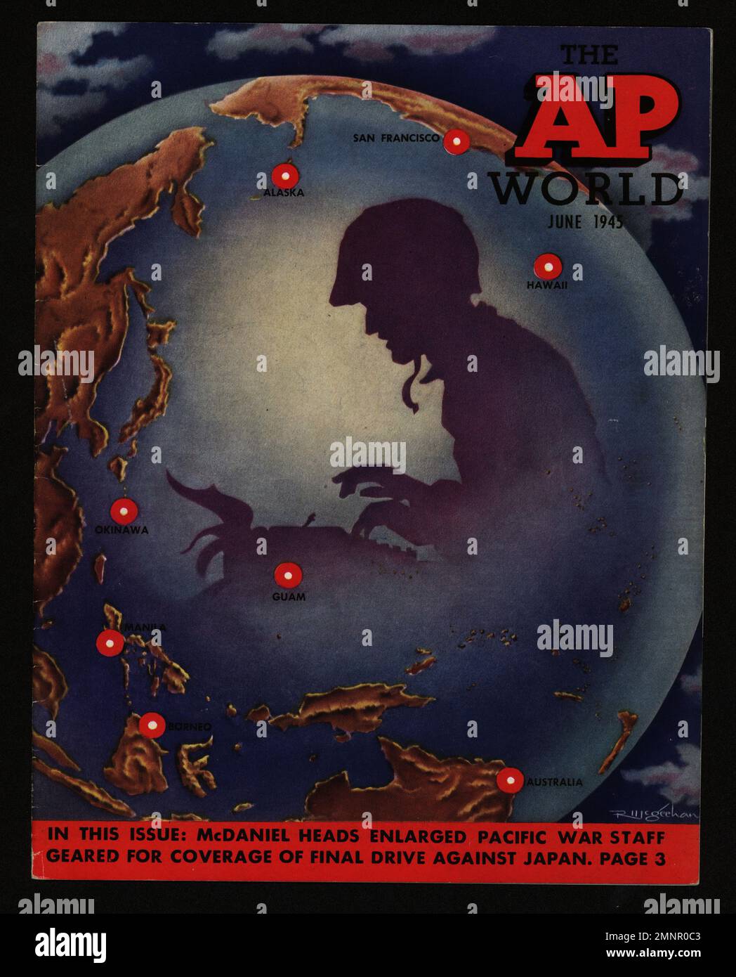 The AP World, June 1945. Caption from inside cover: "Long before Pearl ...