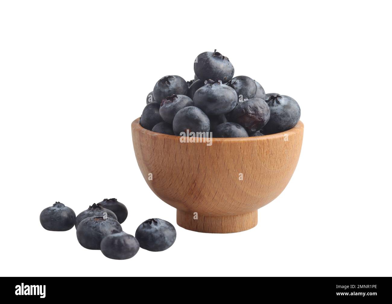 Blueberries in wooden cup hi-res stock photography and images - Alamy