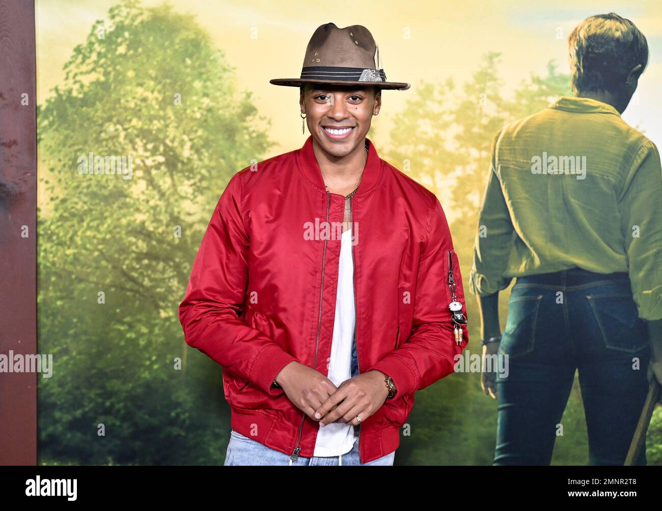 Justin Davis attends the "Knock at the Cabin" world premiere at Jazz at ...