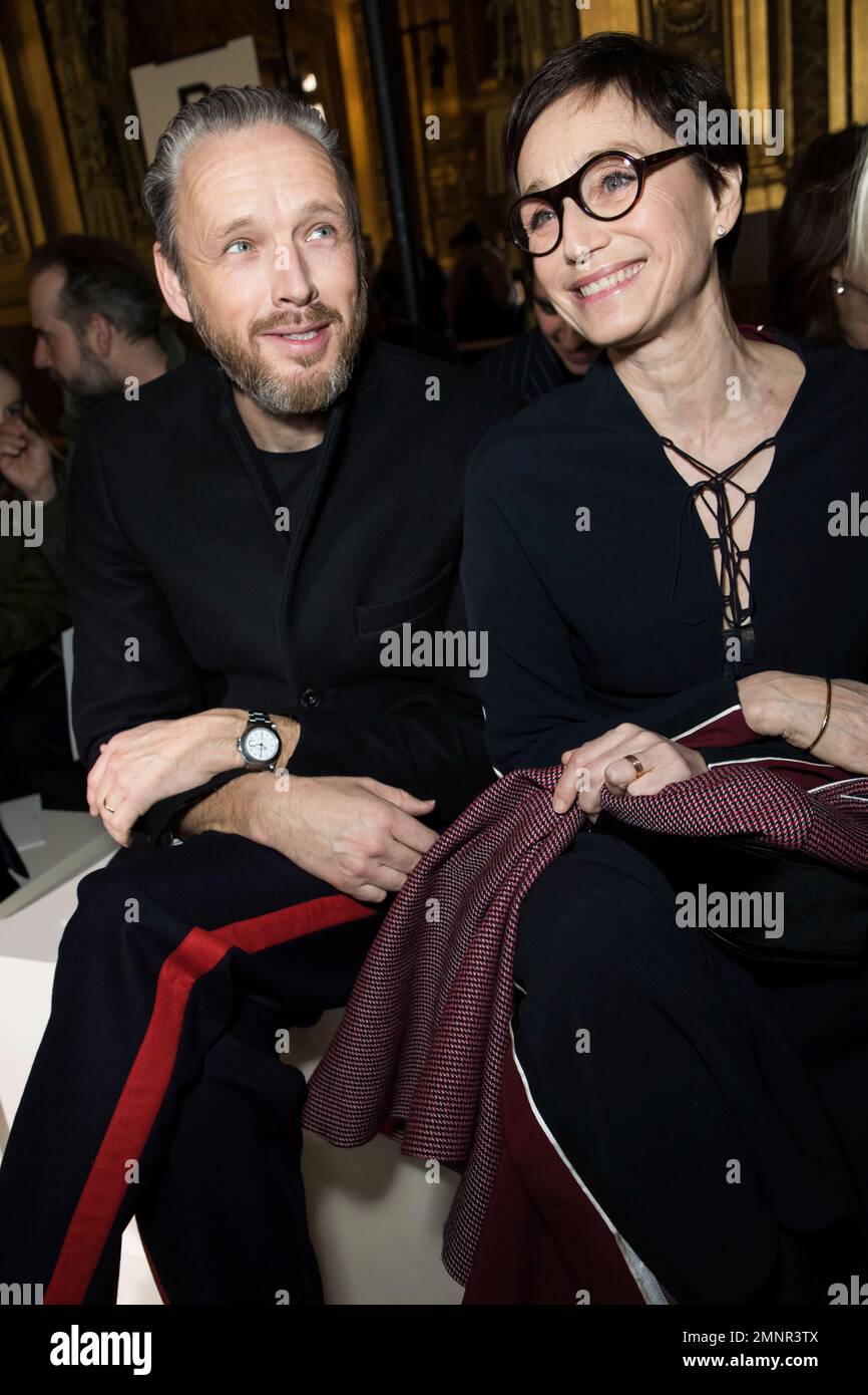 Actress Kristin Scott Thomas, right, and Alasdhair Willis pose for ...